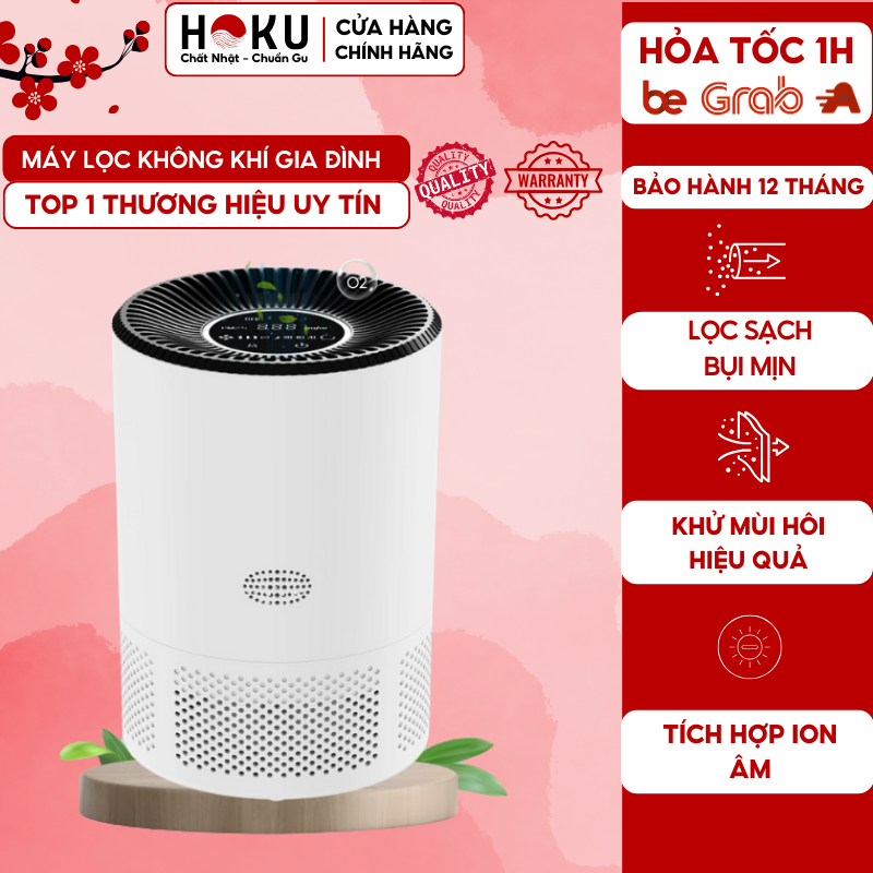 Máy Lọc Không Khí HOKU Lọc Không Khí Gia Đình Bộ Lọc 3 Lớp Lọc Sạch Bụi ...