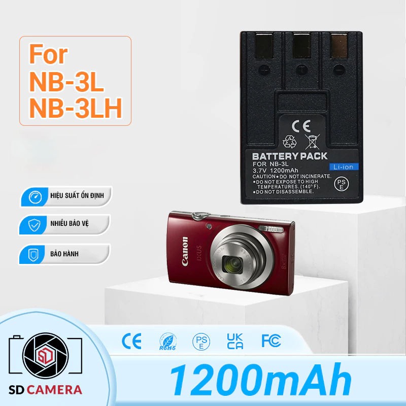 Pin NB-3L NB-3LH NB-1L NB-1LH cho Máy ảnh Canon IXUS I5 SD20 PC1114 PC1169... NB 3L NB 1L Dung ...