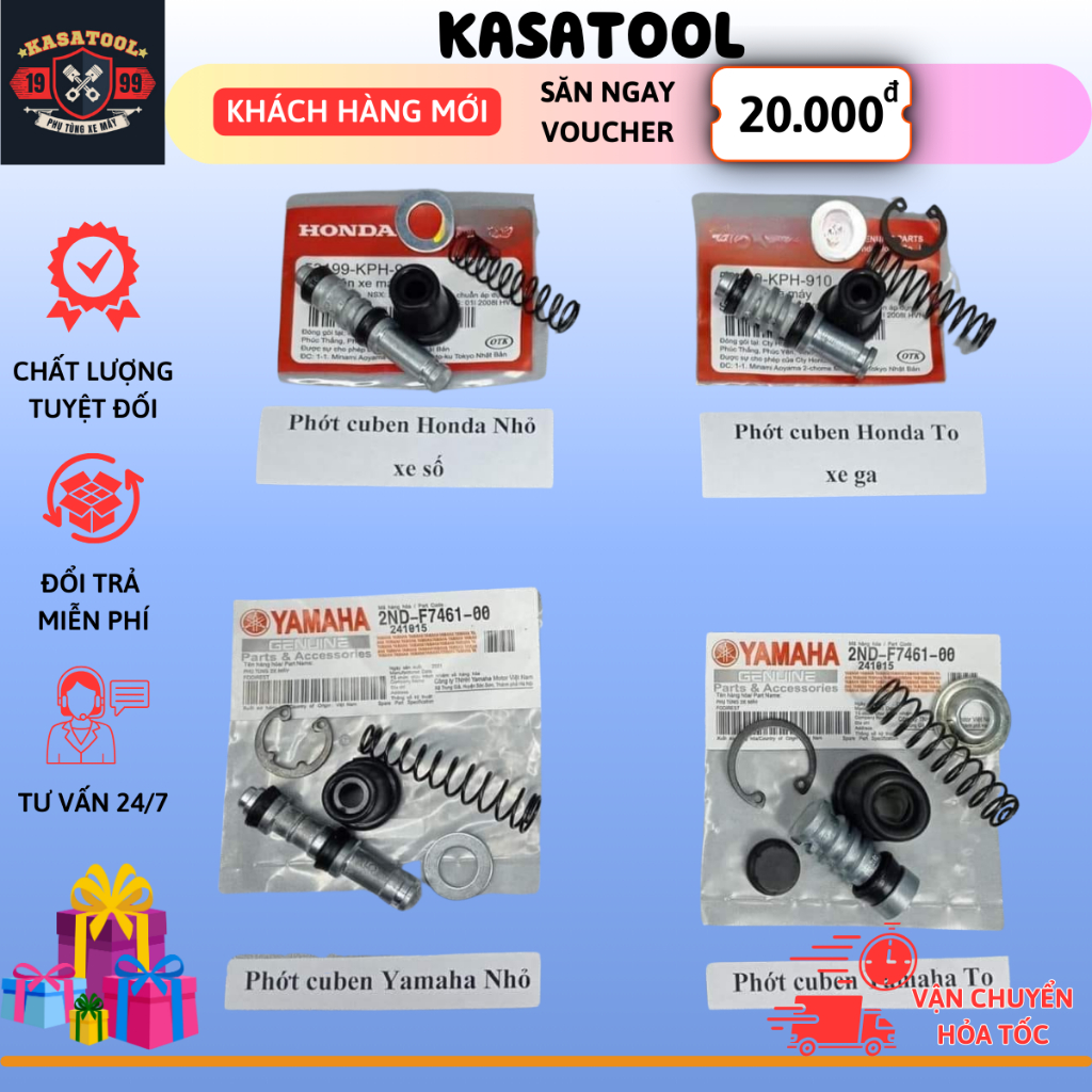 Pittong phanh dầu, trục cuppen các dòng xe HONDA YA KASATOOL | Shopee ...