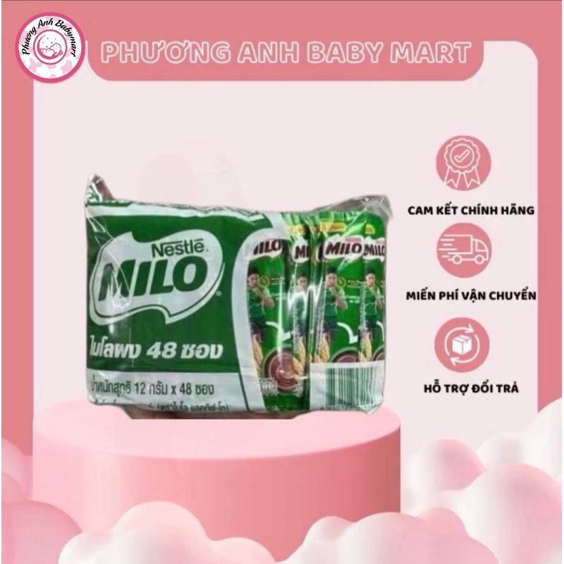 [HàngHot] 1 bịch 48 gói nhỏ MILO bột THÁI LAN - sữa milo hoà tan date ...