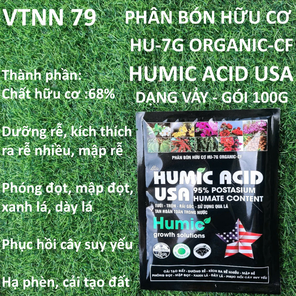 PHÂN BÓN HỮU CƠ HUMIC ACID USA GÓI 100g. TỐT RỄ, SUNG CÂY | Shopee Việt Nam