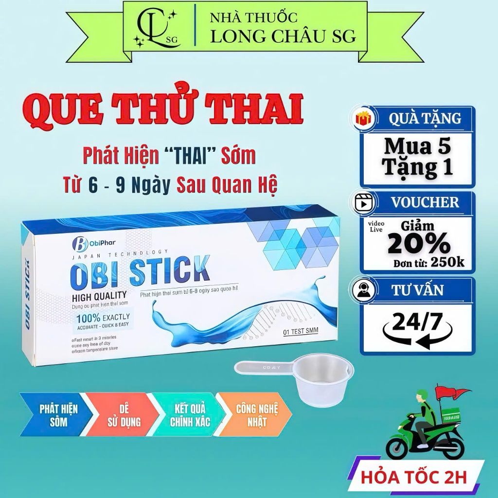 Que thử thai OBI Stick chính hãng - Phát hiện sớm, chính xác, giao ...