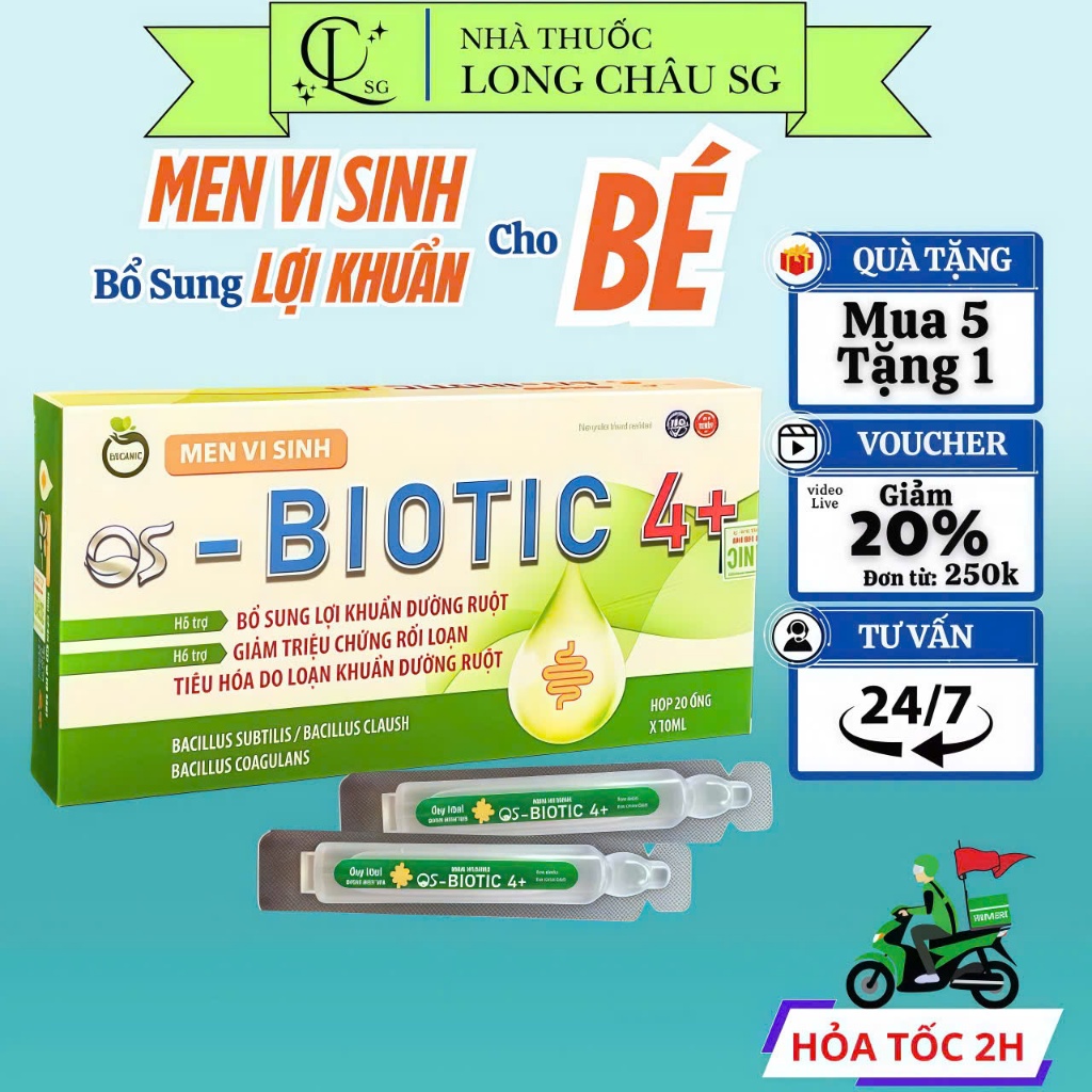 Men vi sinh trẻ em Biotic 4+ QS Organic – Bổ sung lợi khuẩn, hỗ trợ ăn ...