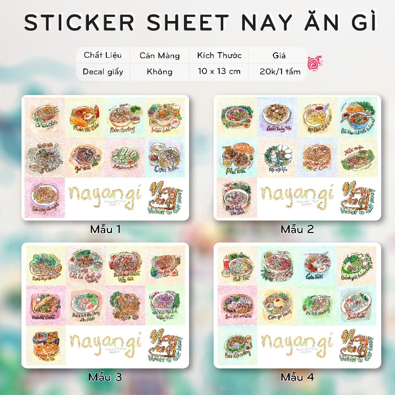 Sticker Sheet Nay Ăn Gì by ocbongtai artist | Shopee Việt Nam