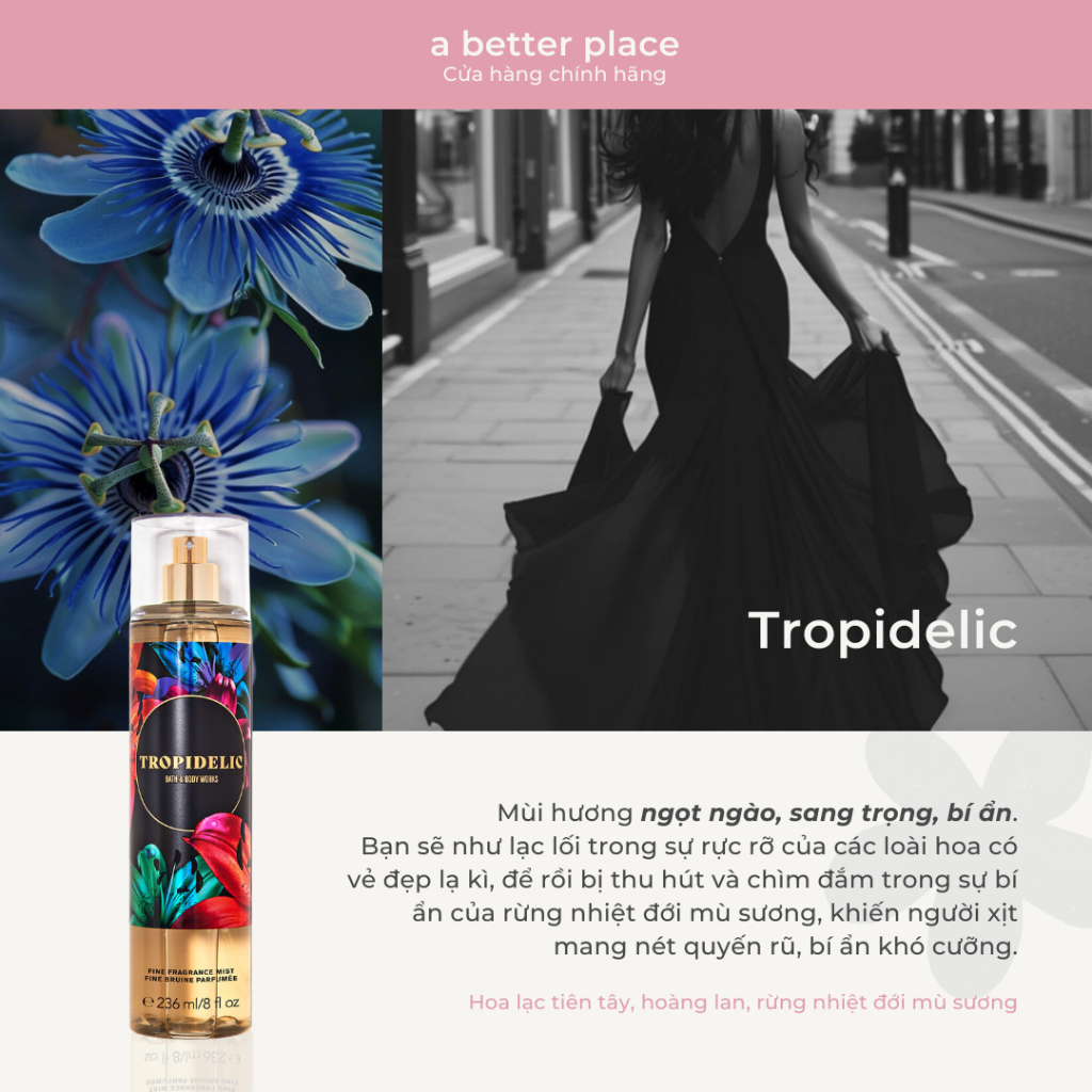💛 𝐚 𝐛𝐞𝐭𝐭𝐞𝐫 𝐩𝐥𝐚𝐜𝐞 Xịt thơm nước hoa, sữa tắm, sữa dưỡng thể Tropidelic ...