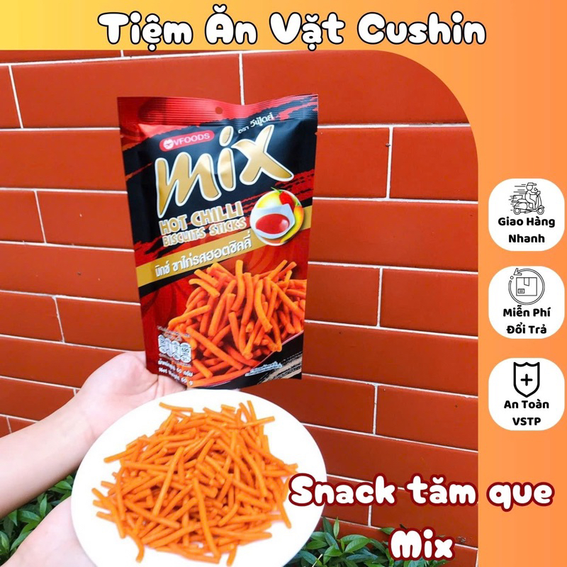 Snack bim tăm que Mix VFoods Thái Lan, bim Mix các vị (gói ~60g ...