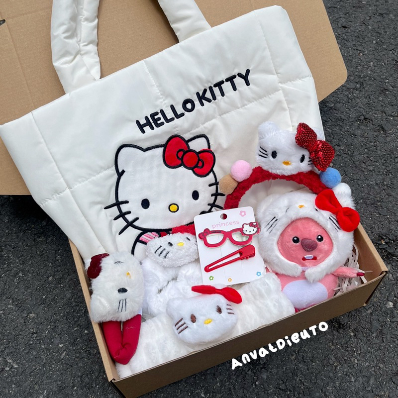 [Hàng sẵn HCM] bộ quà tặng mèo hello Kitty cao cấp | Shopee Việt Nam