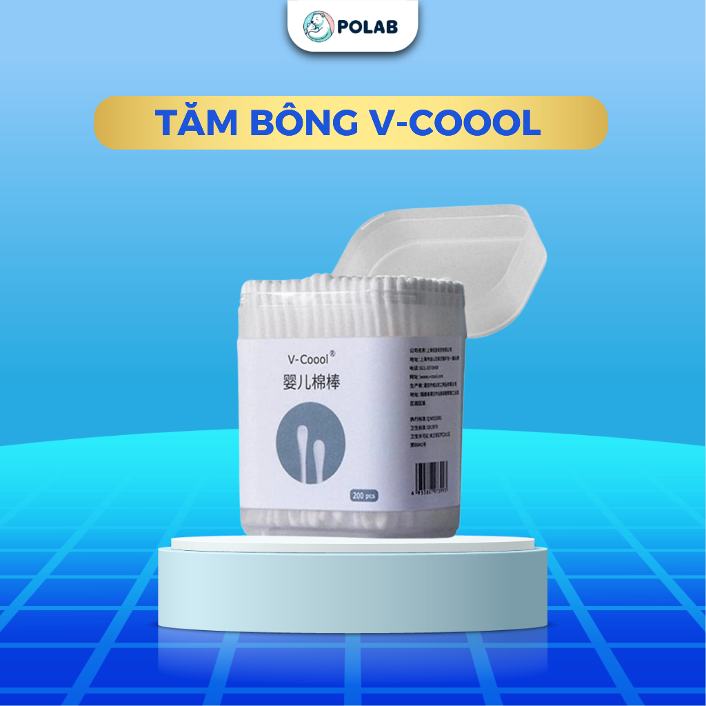 Tăm bông cho bé sơ sinh V-Coool hộp 200 que | Shopee Việt Nam