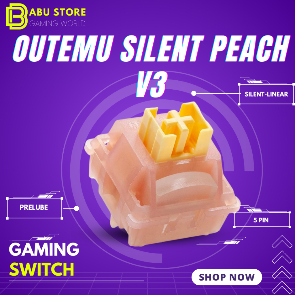 Switch Outemu Silent Lime Peach Crystal Gray White Yellow công tắc bàn phím Switch Silent yên ...
