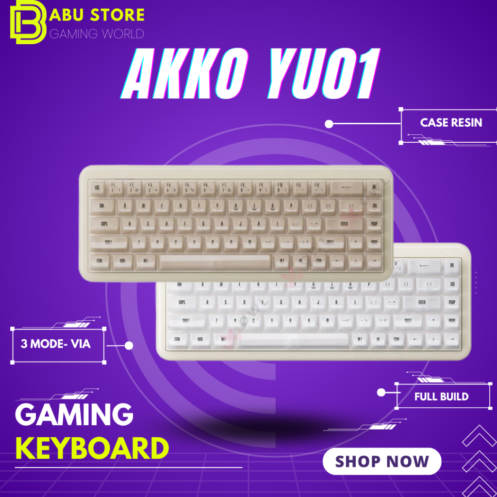 Bàn phím AKKO YU01 Antique Jade (RGB / Hotswap / Piano Pro SW/ Multi ...