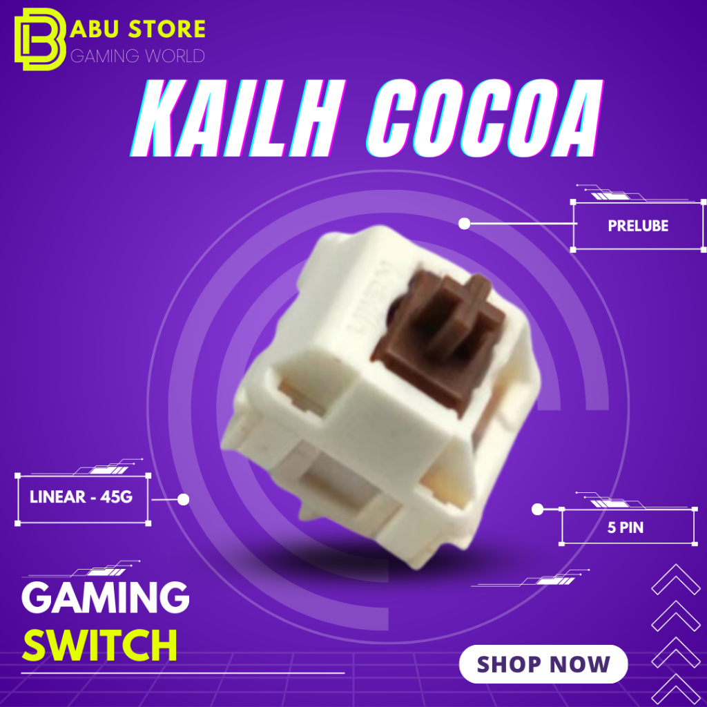 [10 switch] Switch Kailh Snow Cocoa | Linear 45g | Công tắc bàn phím cơ ...
