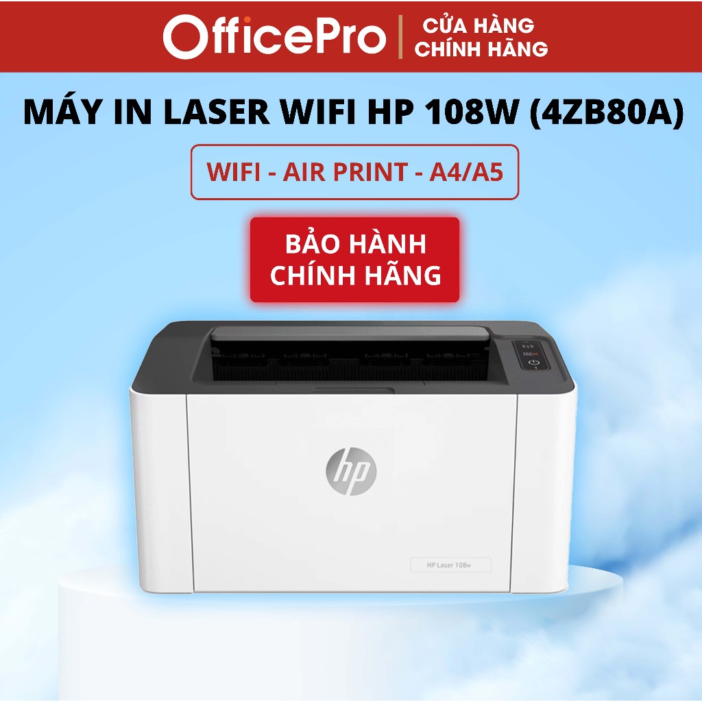 Máy in laser A4 HP 108W WIFI Airprint 4ZB80A - máy in học tập - máy in gia đình | Shopee Việt Nam