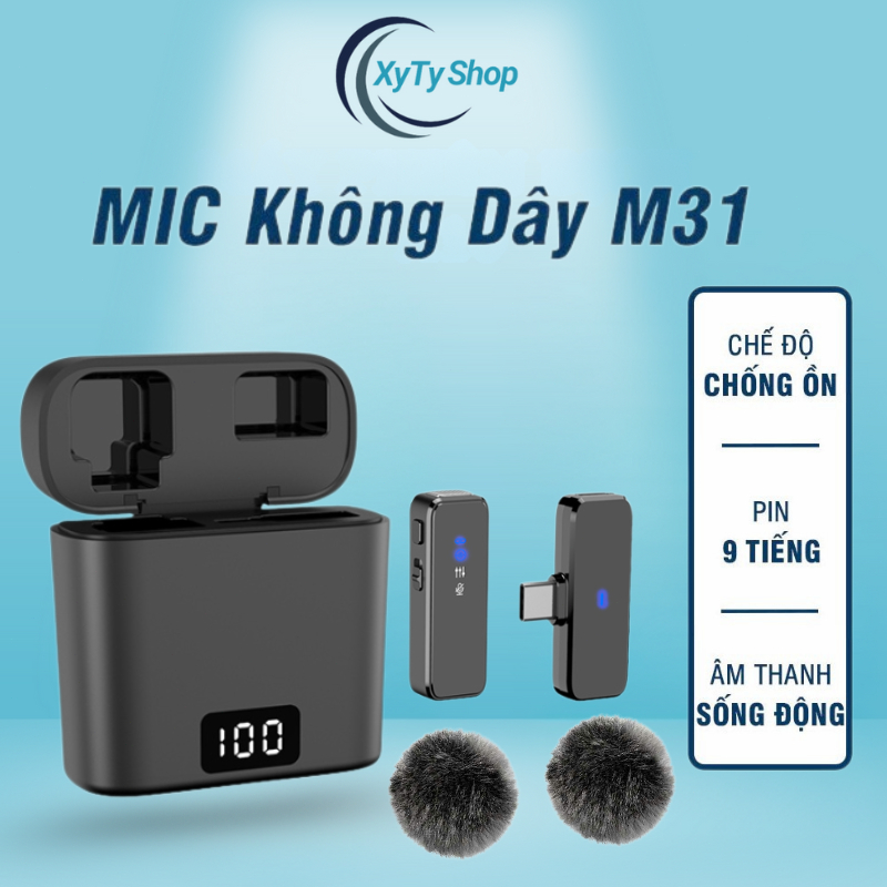 Mic Thu Âm Không Dây Cho Điện Thoại M31, Bật Tắt Lọc Ồn - Micro Ghi Âm ...