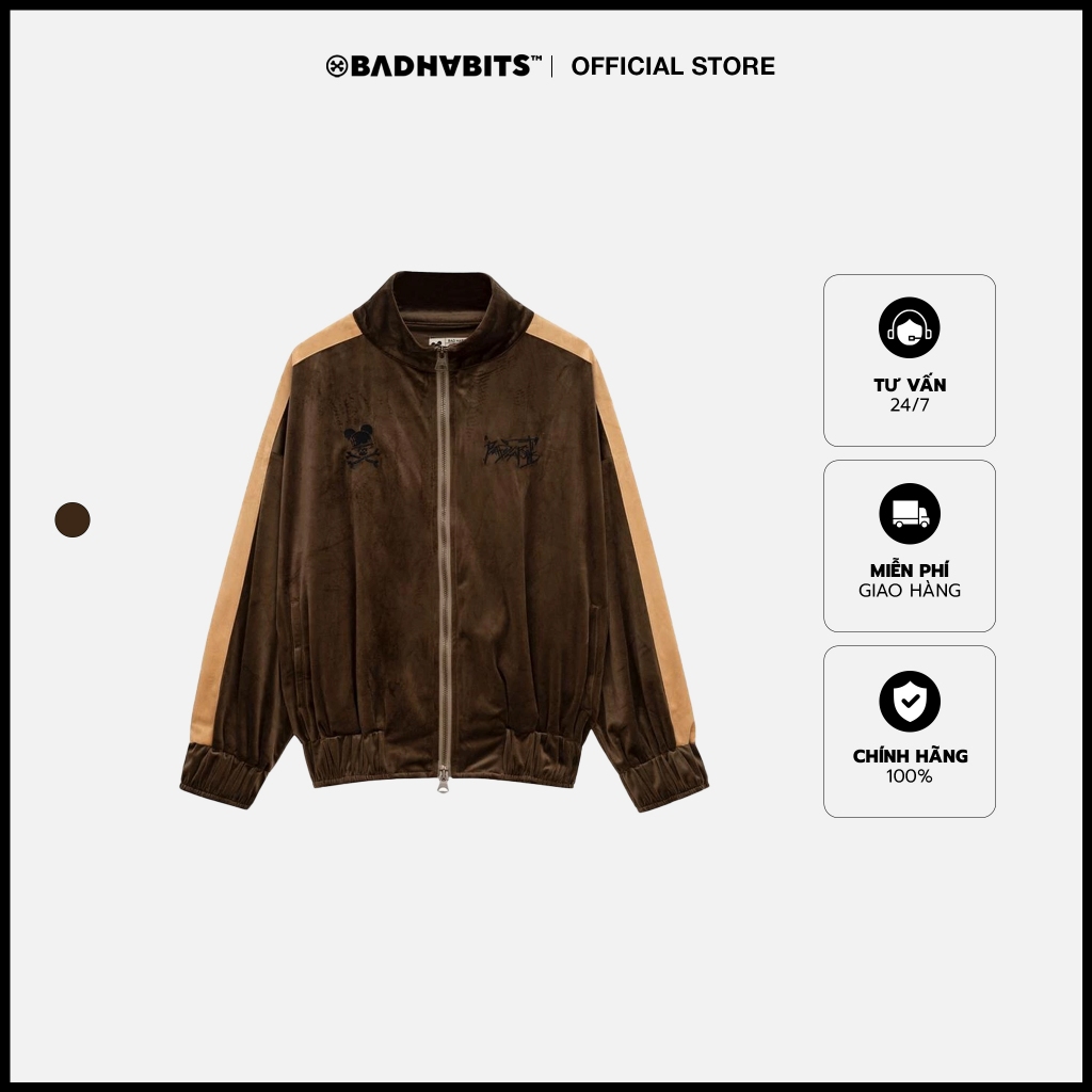 Áo Khoác Unisex Bad Habits 90s PARTY VELOUR TRACK Jacket Local Brand ...