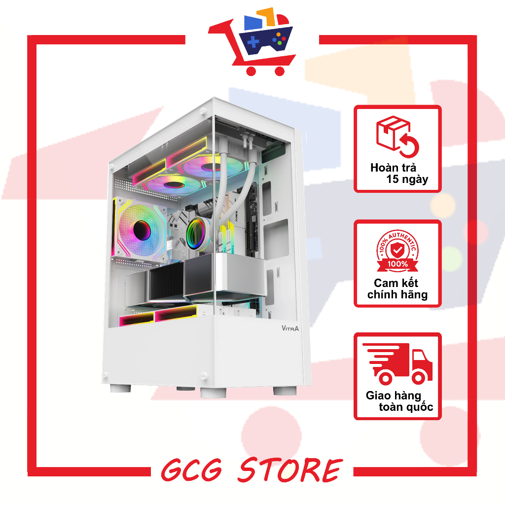 VỎ MÁY TÍNH VITRA ATLANTIS X6 3 FAN RGB (SEAVIEW) | Shopee Việt Nam