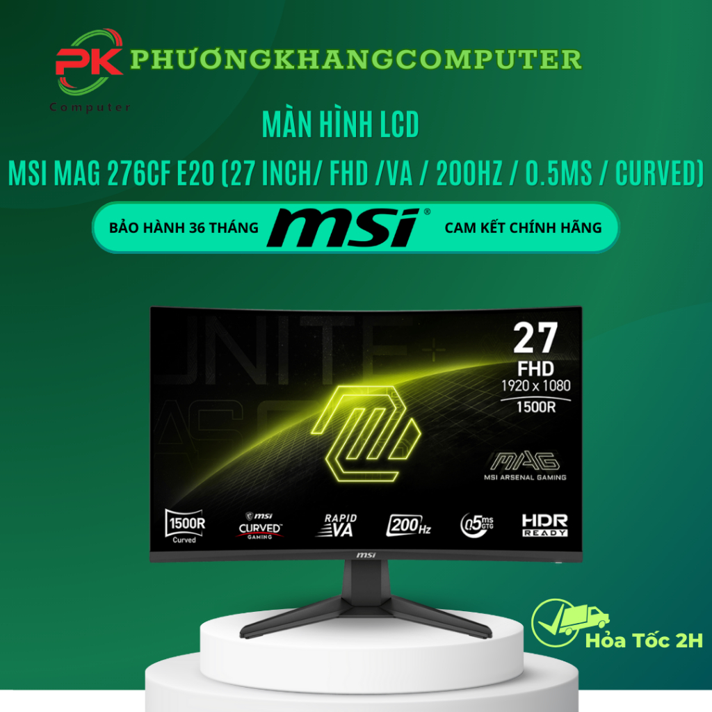 Màn LCD MSI MAG 276CF E20 (27 Inch/ FHD /VA / 200Hz / 0.5ms / Curved ...