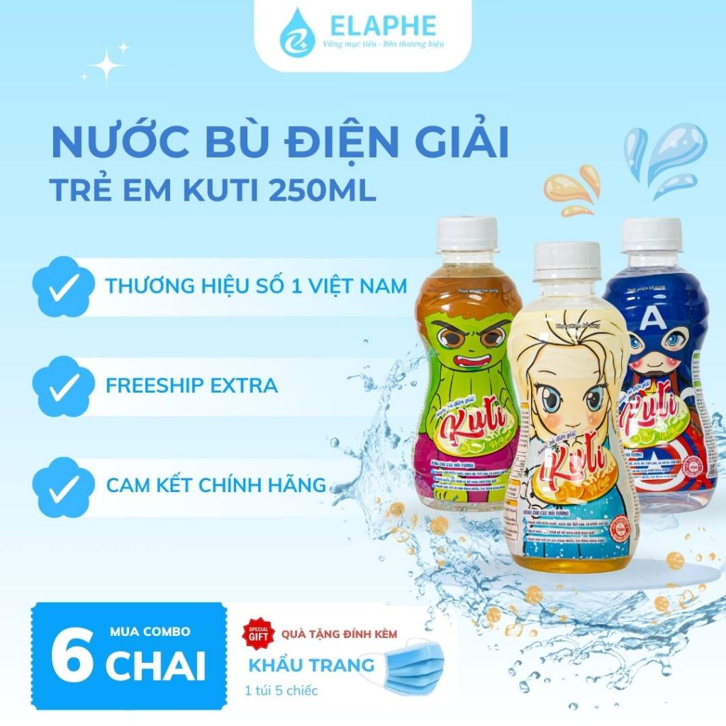 Nước bù điện giải KUTI cho bé vị chanh và cam giúp bù nước giải khát ...