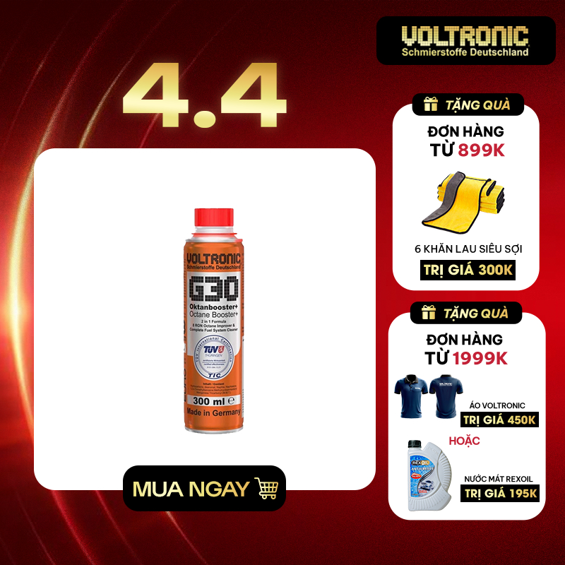 Phụ gia vệ sinh hệ thống xăng và tăng octane nhập khẩu đức VOLTRONIC g30 octane booster+ ...