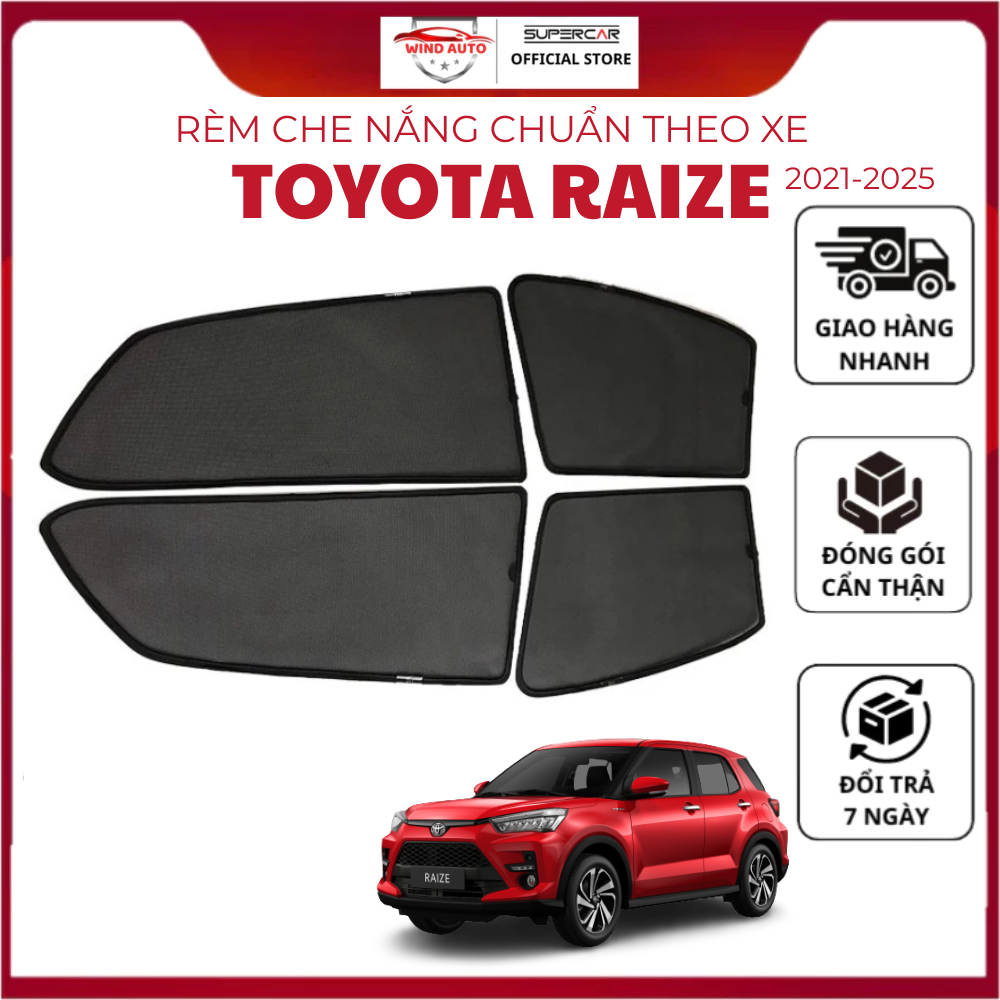 Rèm Che Nắng Nam Châm Ô tô Toyota Raize 2021-2025 Chống Nắng Nóng ...