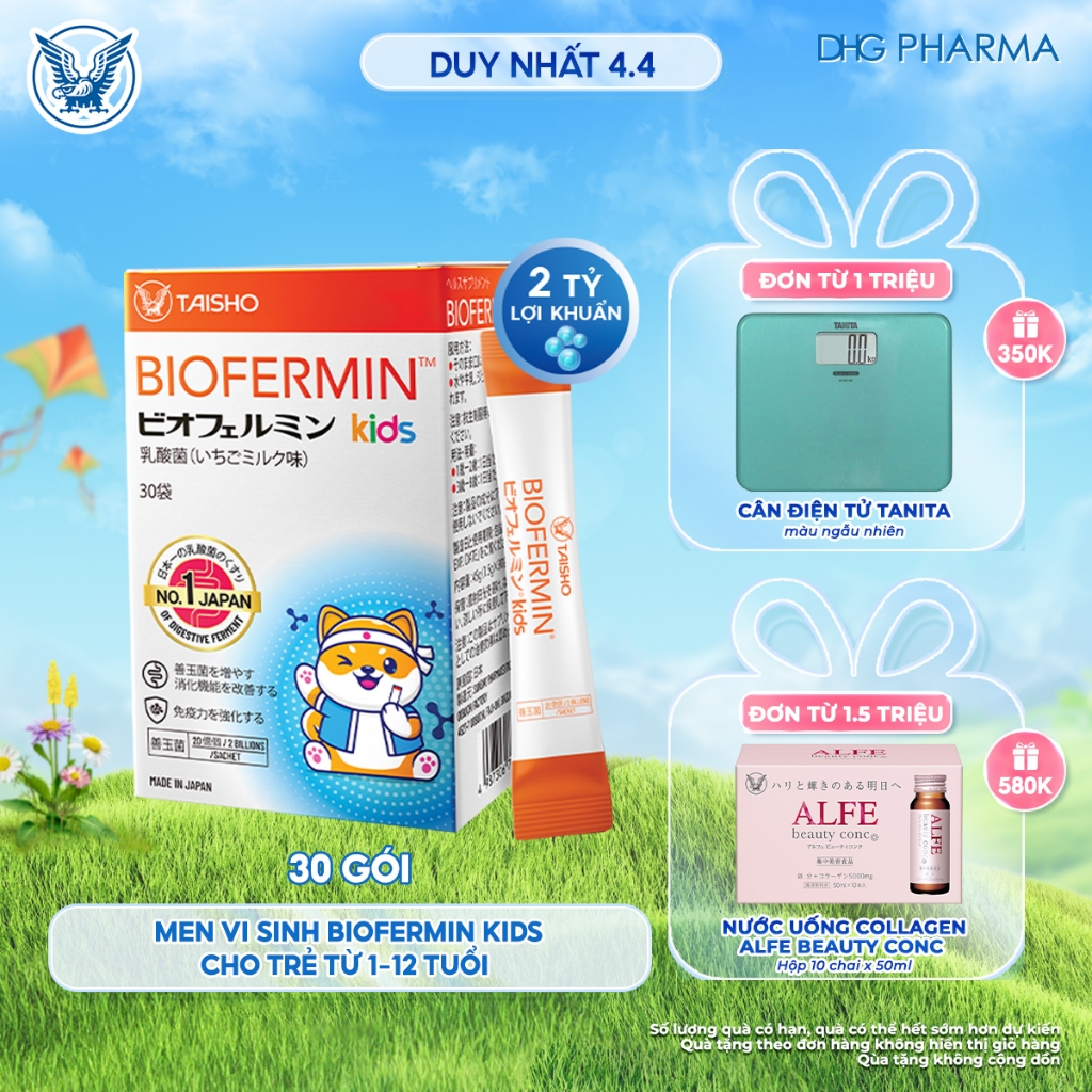 Men Vi sinh Biofermin Kids - Hộp 30 gói x 1,5g | Shopee Việt Nam