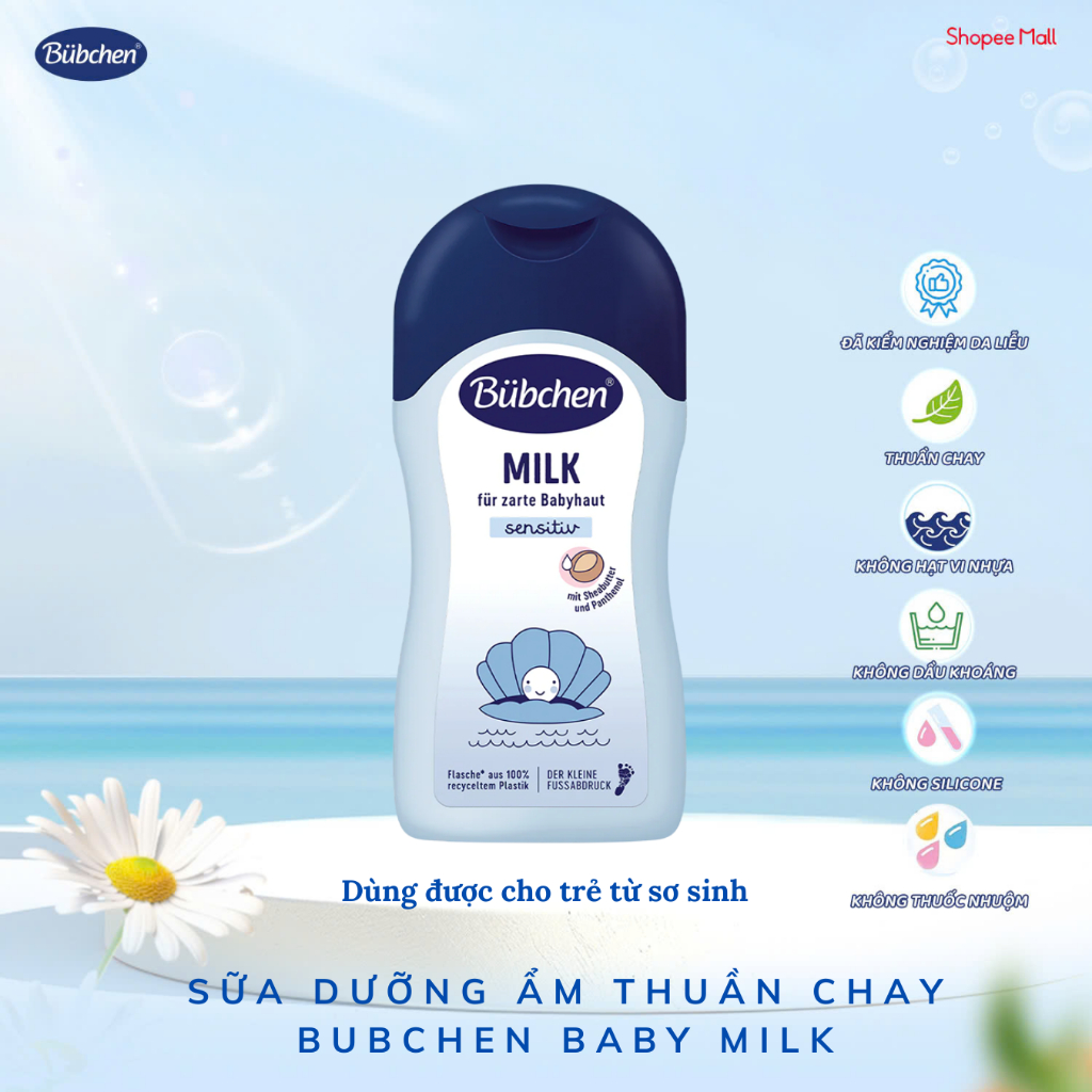 Kem dưỡng ẩm dành cho cơ thể Bubchen Baby Milk 50ml ( Dành cho bé từ sơ sinh) | Shopee Việt Nam
