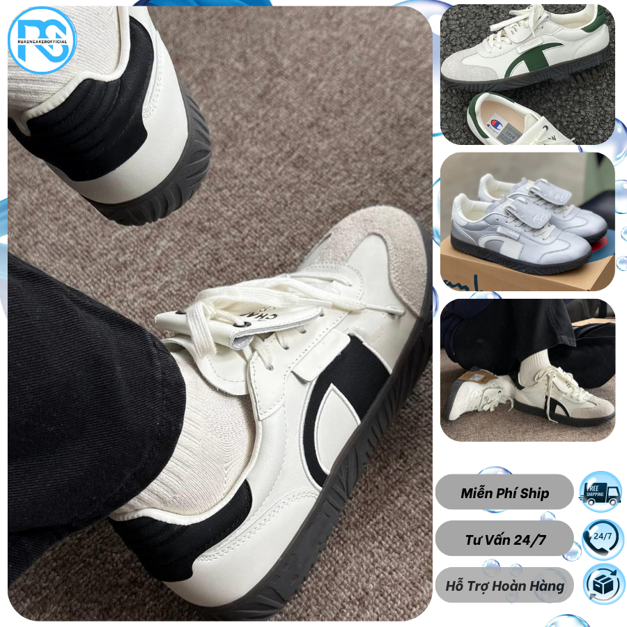 Giày Sneaker Cham-pi Xanh +Đen, Giày Thể Thao Thời Trang Full Box (Có ...