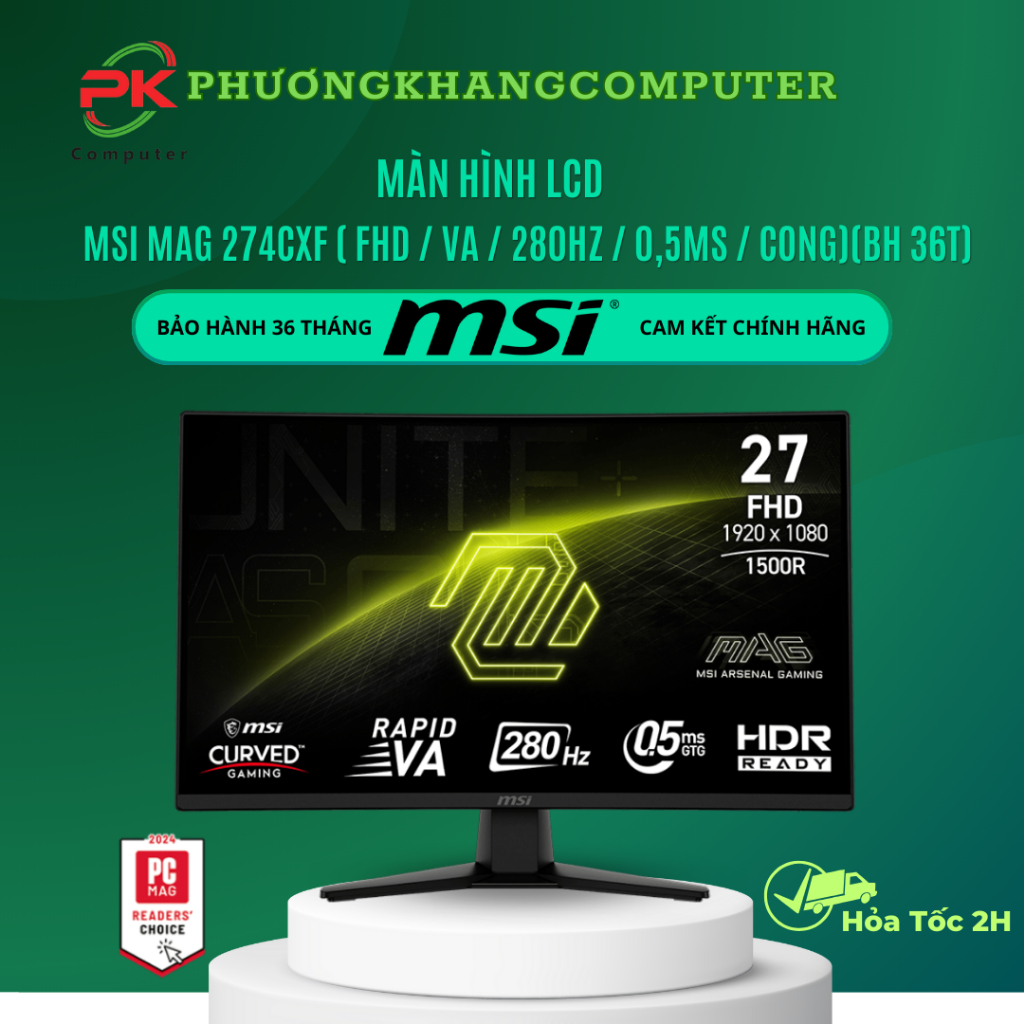 Màn LCD MSI MAG 274CXF ( FHD / VA / 280HZ / 0,5Ms / Cong)(BH 36T) | Shopee Việt Nam