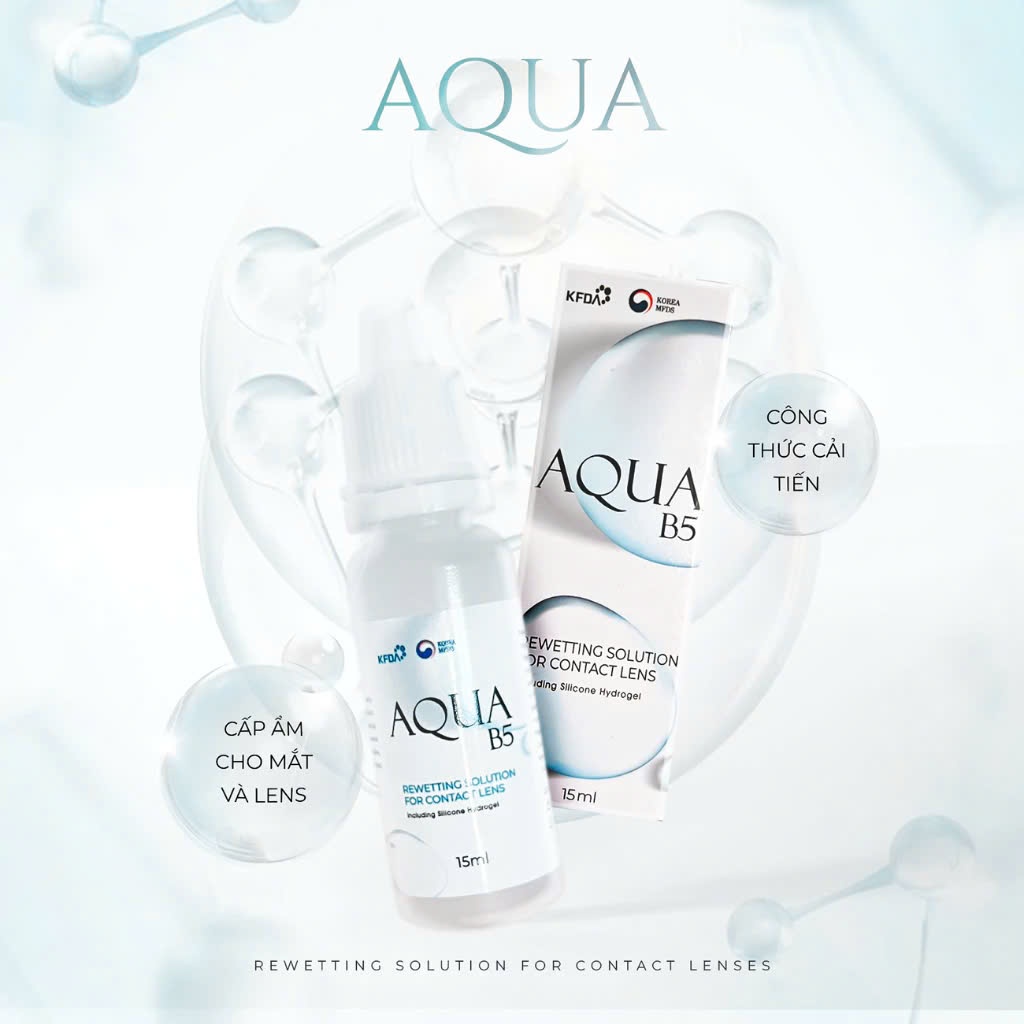 Nước nhỏ mắt 15ml Aqua B5 dùng kính áp tròng chính hãng Hàn Quốc ...