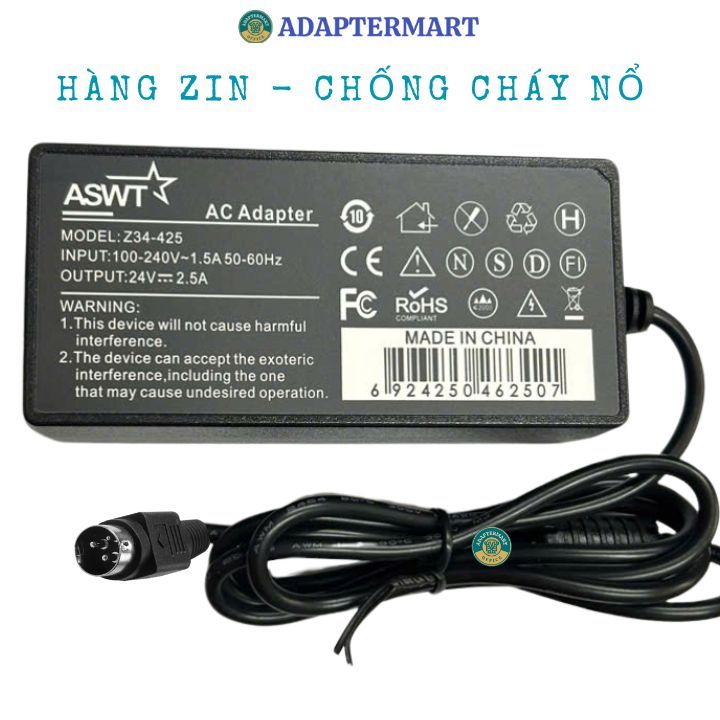 Cục addapter-nguồn 24v cho máy in Bixolon TX403, TX400, T400, T403 zin ...