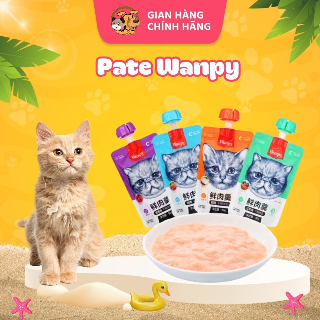Pate Wanpy cho mèo - nắp vặn tiện lợi, dễ bảo quản. | Shopee Việt Nam