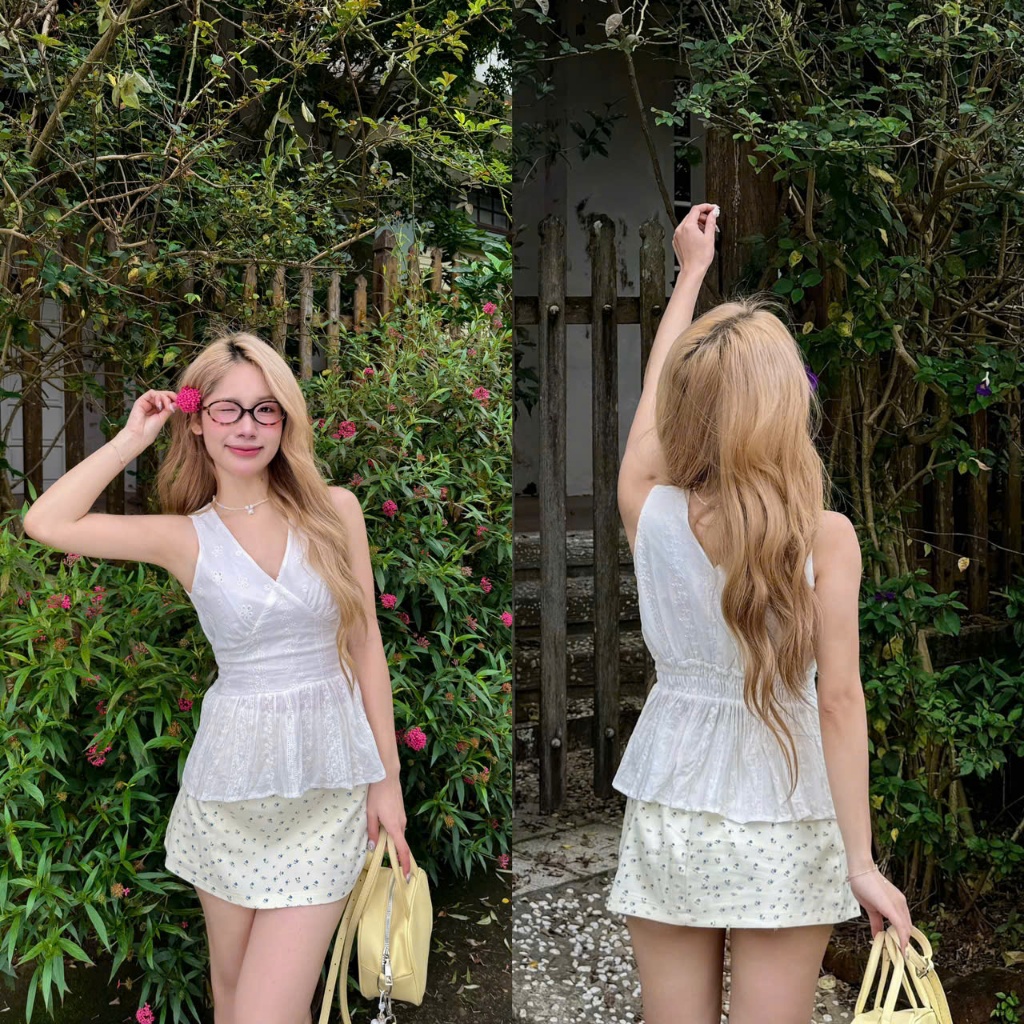 (PB.HAVANA) Chân váy LINA Dáng chữ A ngắn, họa tiết hoa nhí nữ tính CV358 | Shopee Việt Nam