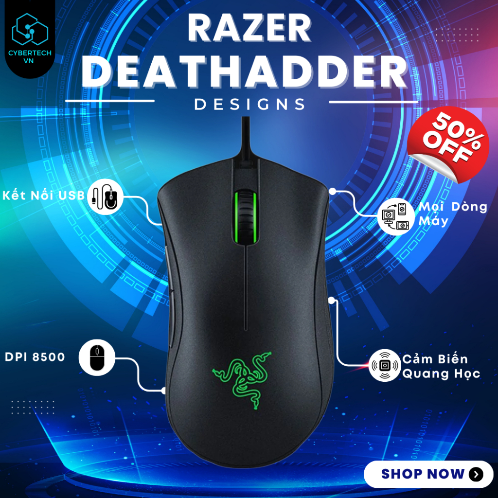 Chuột Gaming Razer DeathAdder Essential | Quang Học | 5 Nút Lập Trình ...