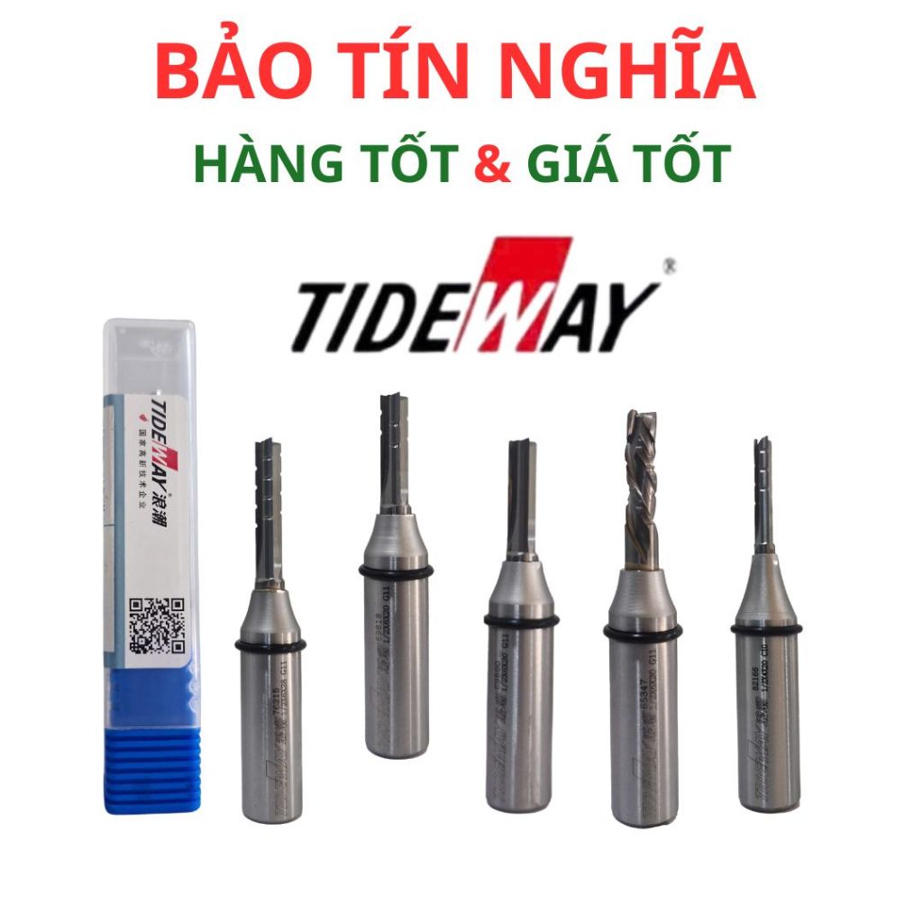 Mũi phay CNC TIDEWAY, Dao phay CNC, Mũi CNC cắt gỗ 3 me, thẳng và xoắn ...