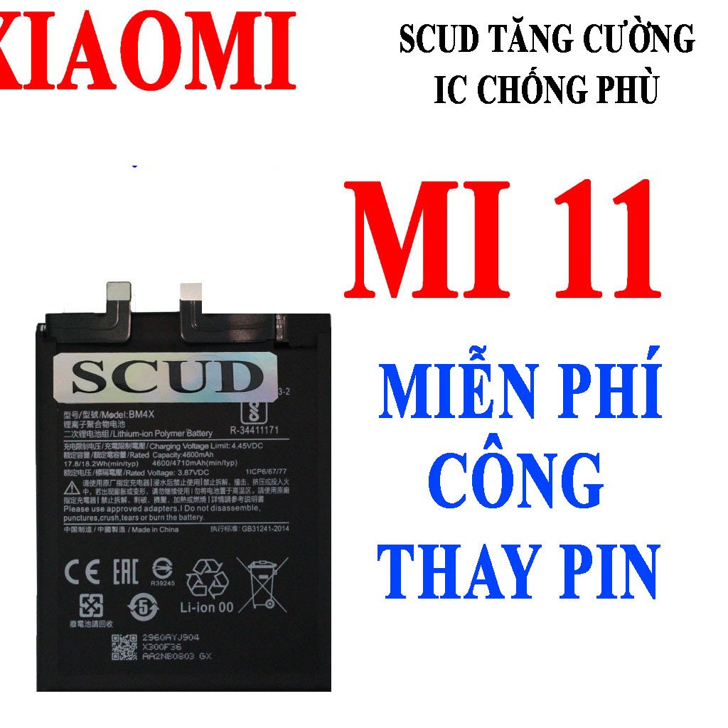 Pin Zin Hãng Scud dành cho điện thoại Xiaomi Mi 11 BM4X - 4600mAh ...