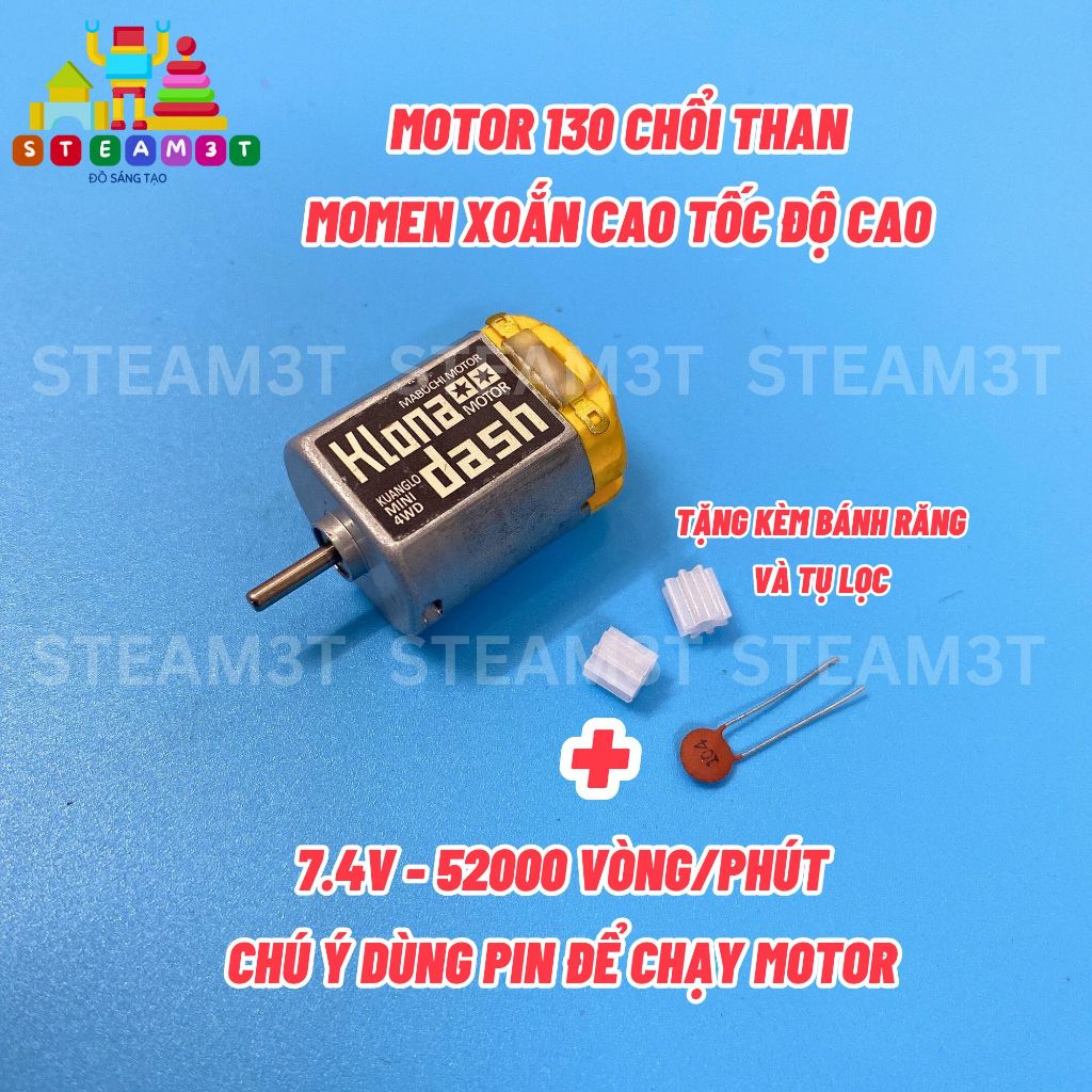 Siêu motor 130 cho xe 4WD tốc độ cực cao 50000 RPM điện áp 3.7V 7.4V ...