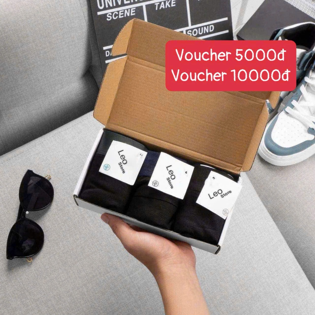 [bigsize đến 130kg set 3 quần đen] Quần lót Nam bigsize boxer cao cấp ...