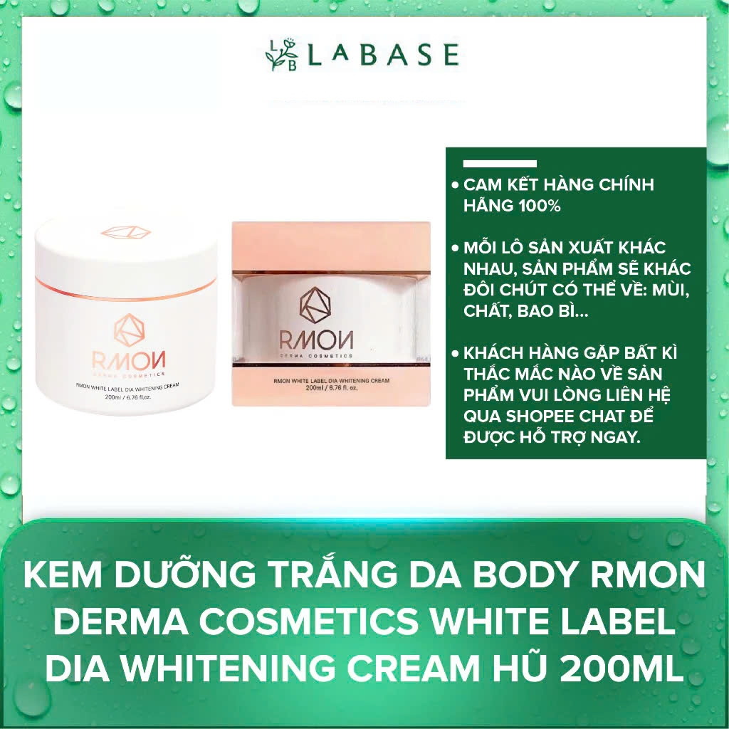 Kem dưỡng trắng da body RMON Derma Cosmetics White Label Dia Whitening ...