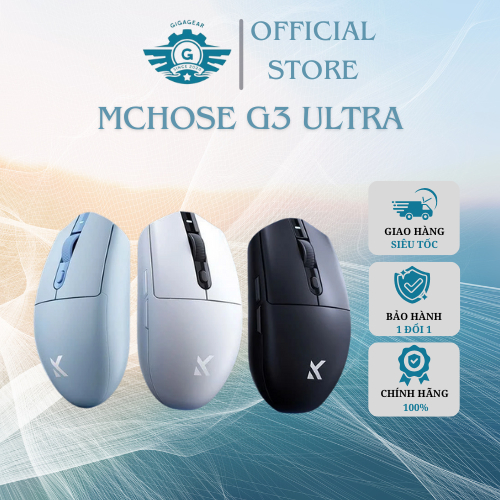 Chuột Không Dây Mchose G3 Ultra - Kết Nối 3 Mode, PAW3395, Polling Rate ...