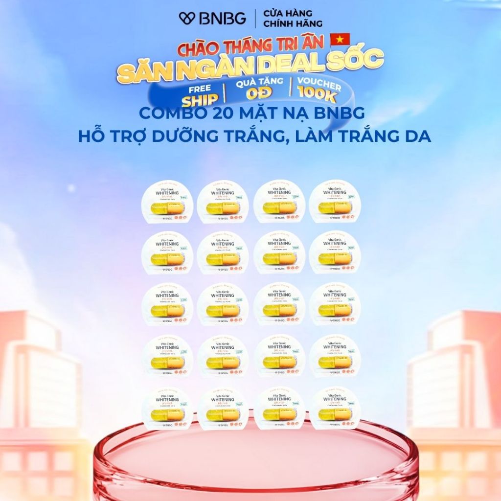Combo 20 Mặt Nạ BNBG Hỗ Trợ Dưỡng Trắng, Làm Sáng Da BNBG Vita Genic ...