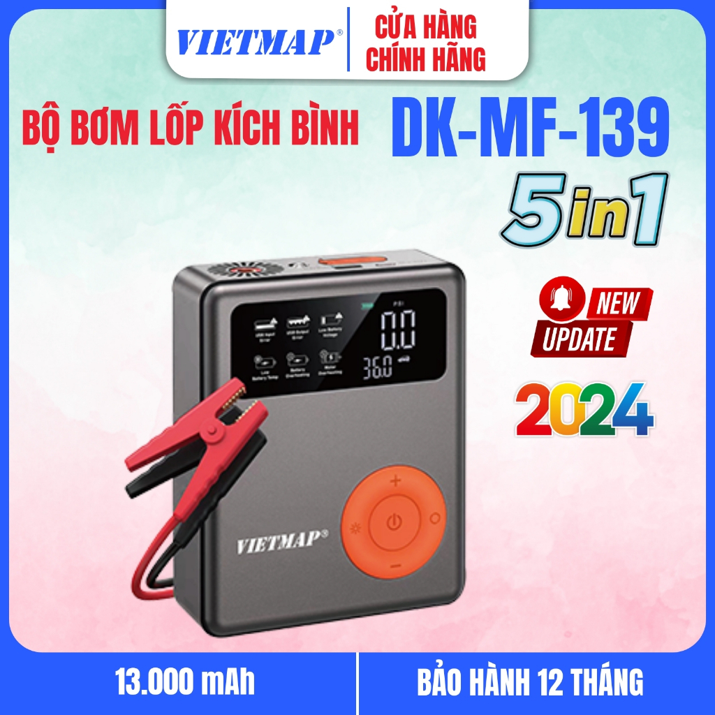 BỘ BƠM LỐP KÍCH BÌNH 5 TRONG 1 VIETMAP DK-MF139 (MẪU MỚI 2024) | Shopee Việt Nam