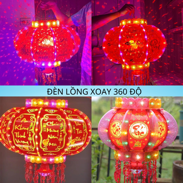 Cầu điện tự xoay 360 độ, Đèn lồng tự xoay 360 độ điện tử Led 3D Cánh ...