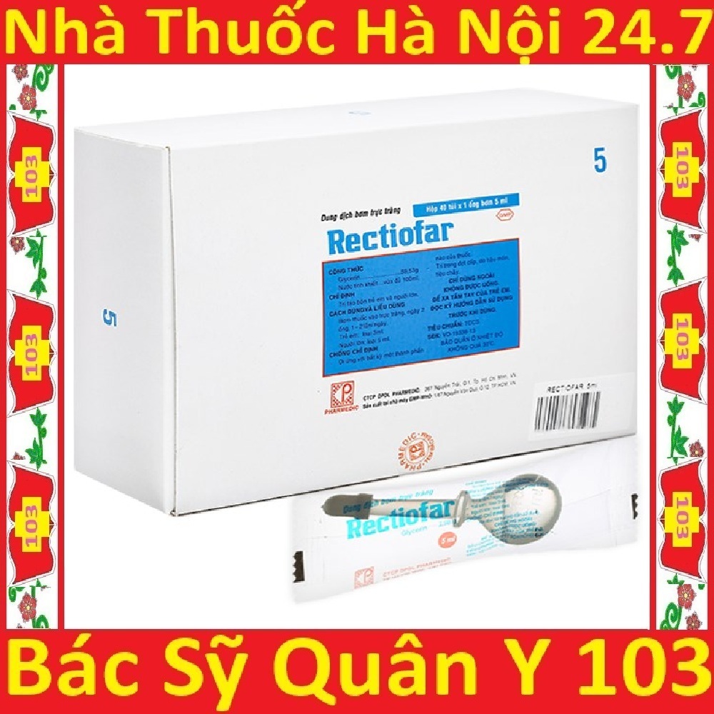 Ống bơm thụt trực tràng hậu môn giảm táo bón rectiofar 5ml và 3ml cho ...