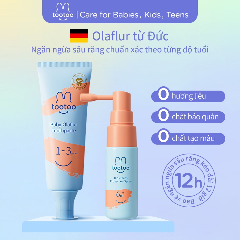 tootoo Olaflur Kem đánh răng dạng xịt chống sâu răng cho trẻ em, Chăm ...