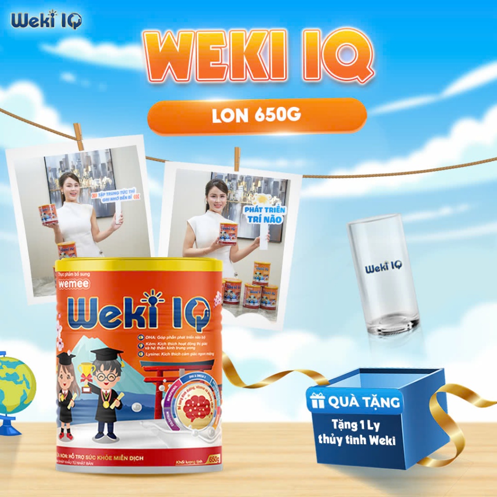 WEKI IQ Sữa Non Phát Triển Trí Não Cho Bé Từ 3 Tuổi Lon 650G, Tăng Tập ...