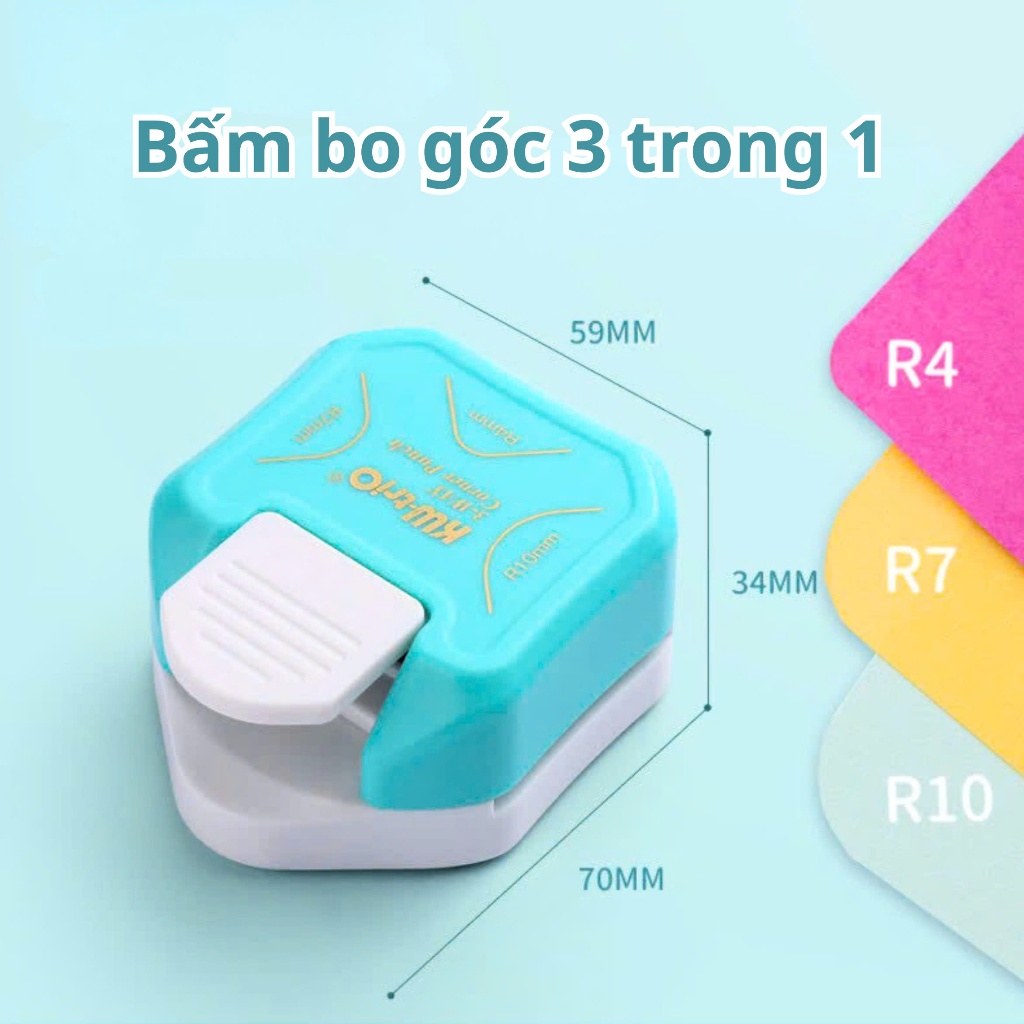 Dụng Cụ Bấm Góc Bo Tròn 3 trong 1 R4/R5/R7/R10mm, Bo Giấy, Ảnh Tiện ...