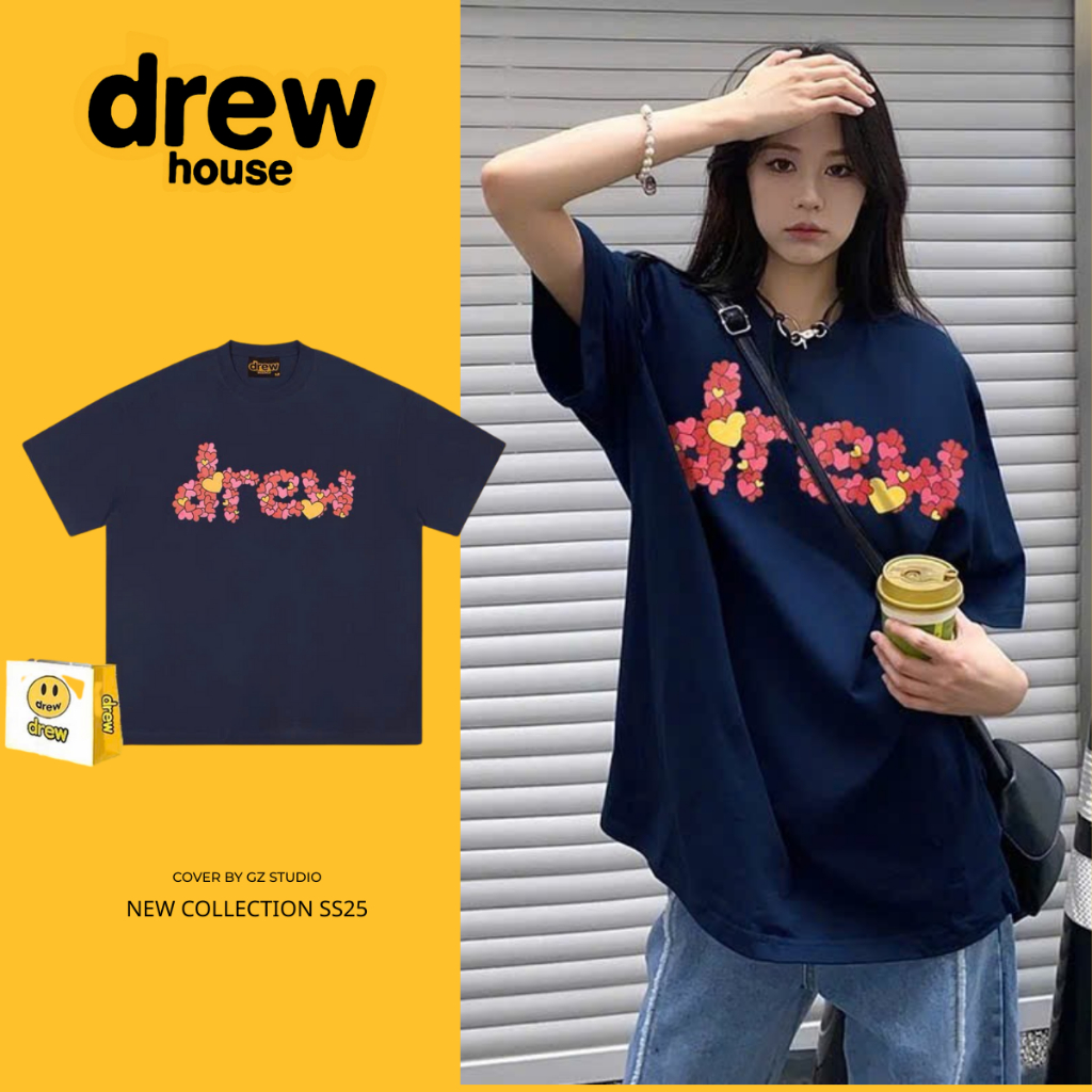 Áo Drew Love SS25 Cotton 250Gsm Co Giãn 2 Chiều, Áo Thun Nữ Drew House ...