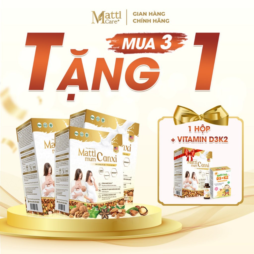 Combo 4 hộp Sữa bầu Matti Mum Canxi thuần chay từ đạm thực vật | Shopee ...