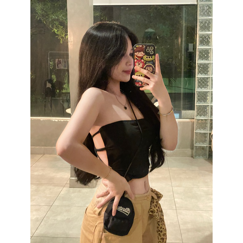 [Từ 48kg-67kg ] [ SẴN CÓ HOẢ TỐC, NÊN LÙI SIZE ] Áo Ống Hở Lưng Slay Chất Cotton Mỏng Co Dãn Cho ...