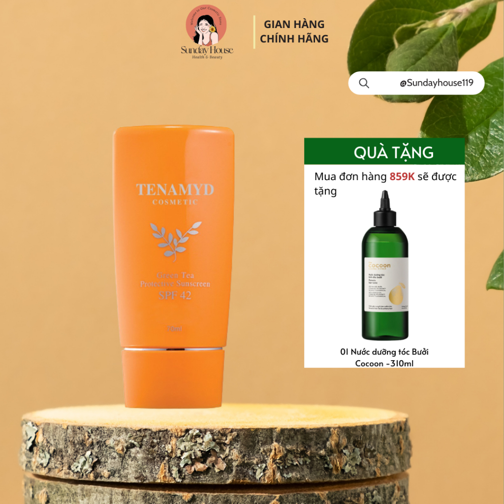 Kem chống nắng trà xanh SPF42/ PA++- Tenamyd 70ml - GREEN TEA ...