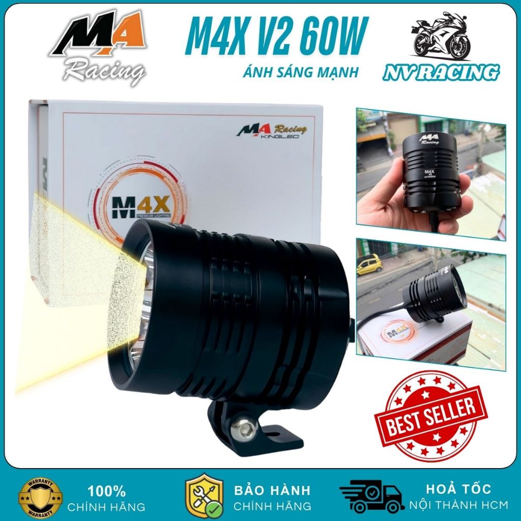 M4X Ma Racing, Đèn Trợ Sáng M4X V2 60W MA RACING Chip Led Osram Siêu ...